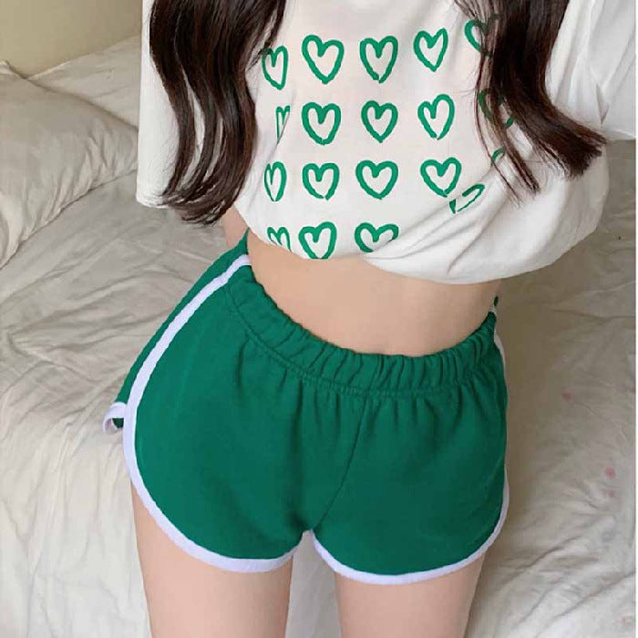 Pink/Green/Navy/Khaki/Blue Sport Short Shorts for Femboy - Femboy Fashion