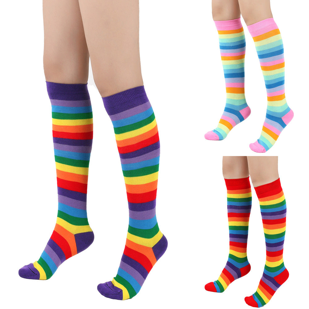 Femboy's Rainbow Knee High Socks - Femboy Fashion