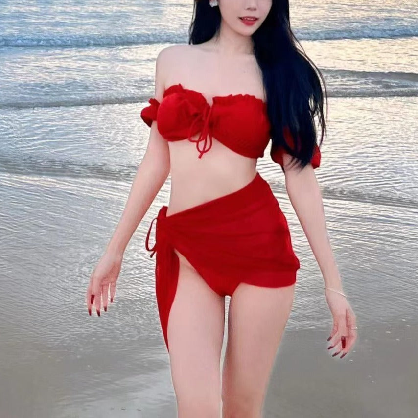 Sexy Red Bikini Set - Femboy Fashion