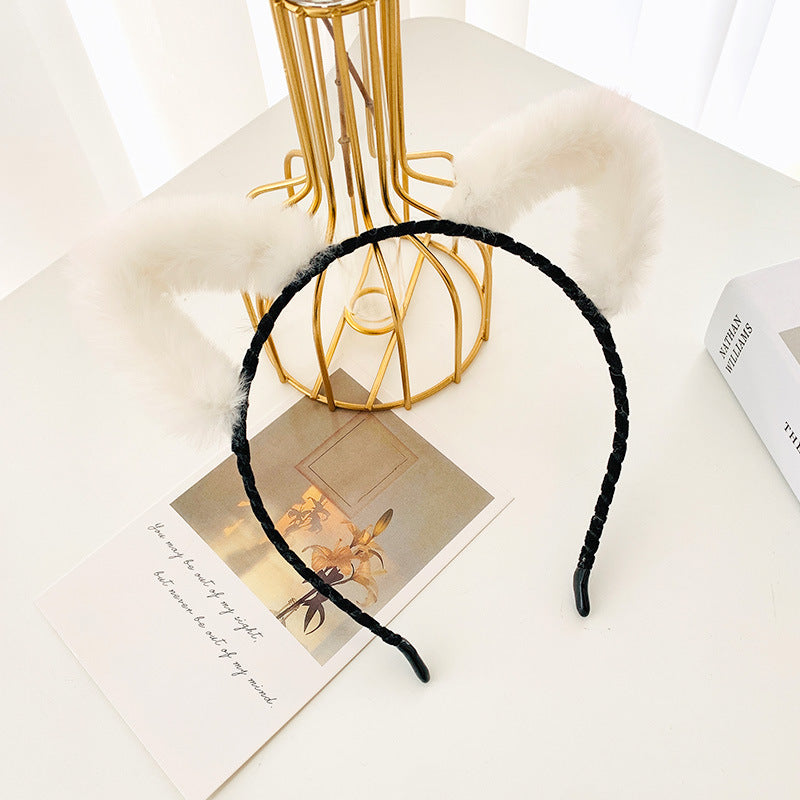 Black/White Cute Cat Ear Headband for Sale - Femboy Fashion